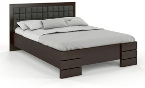 Zvýšená postel s čalouněným čelem - Gotland - borovice,   , Borovice přírodní, 200x200 cm