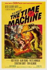 Obrazová reprodukce Time Machine, H.G. Wells (Vintage Cinema / Retro Movie Theatre Poster / Iconic Film Advert), (26.7 x 40 cm)