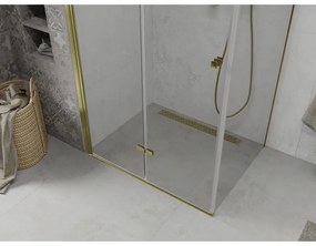 Mexen Lima skládací sprchový kout 90 x 80 cm, Průhledné, Zlatá - 856-090-080-50-00