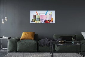 Obrazy na plátně Mléčné koktejly s ovocem 140x70 cm
