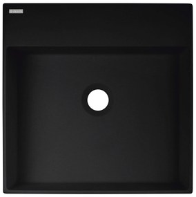Deante Correo, granitové umyvadlo na desku 400x400x100 mm, černá matná, DEA-CQR_NU4S