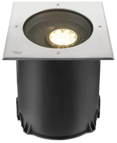 LA 1009171 DASAR® XL svítidlo do země, asymetrické, 3000K, 70°/40°, IP65/IP67, čtvercové, nerezová ocel / černá - BIG WHITE (SLV)