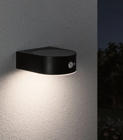 P 94570 Solární LED venkovní nástěnné svítidlo solární Eileen pohybové čidlo IP44 3000K černá - PAULMANN