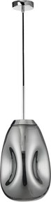 Skleněné závěsné svítidlo v leskle stříbrné barvě ø 22 cm Lava – Nova Luce