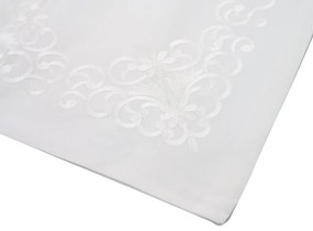 Dekorační povlak na polštář VINING LEAVES 40x40 cm, bílý