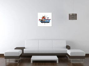 Gario Obraz s hodinami Rybářská loďka Rozměry: 40 x 40 cm