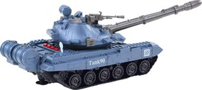 LEAN Toys Tank – vojenské vozidlo k sestavení – modrý – se zvuky – stavebnicová sada Resoraki