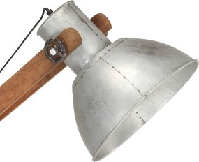 Stojací lampa stříbrná masivní mangovníkové dřevo E27 320579