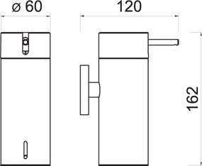 Ferro Smile Dávkovač mýdla SMILE, chromová, ASM34
