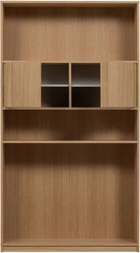 Modulární knihovna v dekoru dubu v přírodní barvě 110x199 cm Modulair – vtwonen