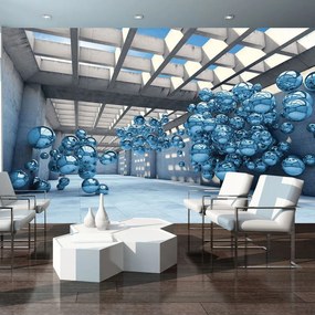 Fototapeta - 3D modrý modernismus (152,5x104 cm)