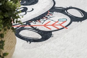 Detský kusový koberec Bambino 1129 Panda cream, 80x150, čiernobiela, detská izba, Dywany Łuszczów