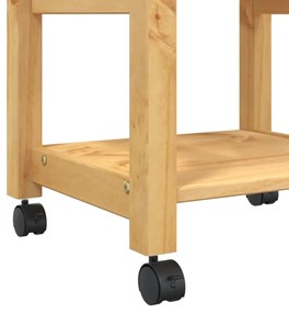 Kuchyňský vozík MONZA 48 x 40 x 90 cm masivní borové dřevo - Default Title
