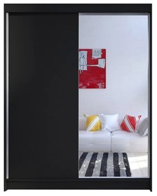 Šatní skříň CAMINO I šířka 150 cm - černá
