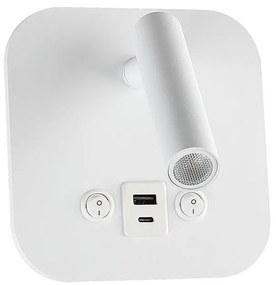 V-Tac LED Nástěnné bodové svítidlo s USB portem LED/8W/230V 3000K bílá 240026