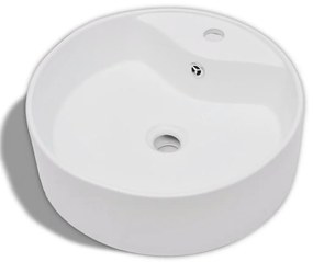 Koupelnové umyvadlo - keramické - kulaté | bílé