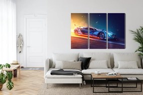 Vícedílný obraz 3D Futuristické Sportovní Auto Nedostatek Nedostatek Přírodní plátno 60x40