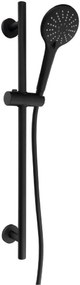Sapho Sprchy - Set sprchové hlavice, tyče a hadice, 2 proudy, matná černá SC515