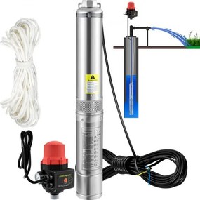 Ponorné čerpadlo do hlubokých studní, 750 W 230 V/50 Hz, 105 l/min. 62 m hlava, 20 m