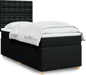 Box spring postel s matrací černá 90x190 cm textil 3293451