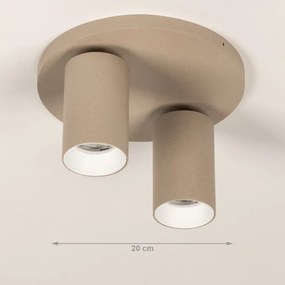 Stropní bodové svítidlo Average Spot Dark Taupe 2 Round