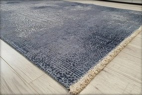 HU Modrý orientální koberec Banco 1030-BLUE Rozměr: 60x110 cm