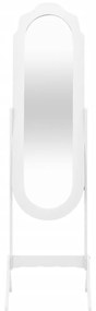 Volně stojící zrcadlo bílé 45,5x47,5x160 cm kompozitní dřevo - Default Title