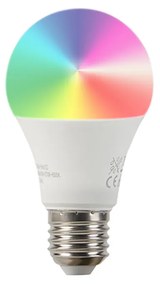 Chytrá oblouková lampa chrom s bílým stínidlem včetně Wifi A60 - Arc Basic