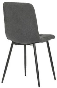 Autronic Moderní jídelní židle Jídelní židle, potah šedá látka, kovová čtyřnohá podnož, černý mat (CT-281 GREY2)
