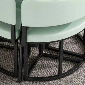 LuxuryForm DESIGN Jídelní set MONTE 4+1 - mint / černý