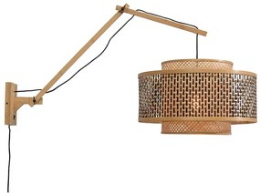 Nástěnná lampa bhutan l 50 x 30 přírodní MUZZA