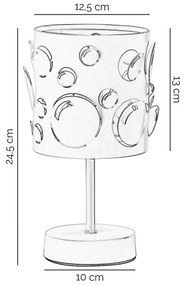 ONLI - Stolní lampa BOLLICINE 1xE14/6W/230V 22 cm bílá