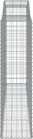 Klenuté gabionové koše 4 ks 300x50x180/200cm pozinkované železo 3146775