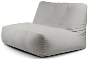 Světle šedý sedací vak z textilie bouclé Sofa Tube – SLOWDOWN