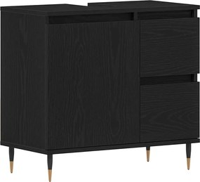 Sada koupelnového nábytku 3 ks Černý dub 30 x 30 x 190 cm 3333096
