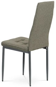AUTRONIC Jídelní židle, potah lanýžová látka, kov antracitový matný lak