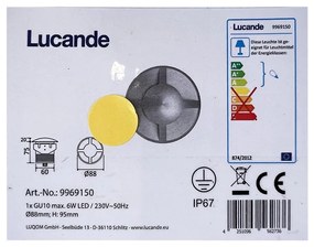 Lucande | Lucande - Venkovní zápustné svítidlo EDWINA 1xGU10/6W/230V IP67 | LW0740