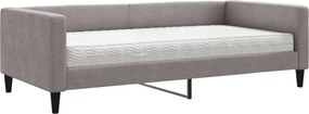 Válenda s matrací taupe 100 x 200 cm textil 3196568