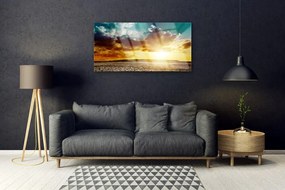 Obraz na skle Slunce Poušť Krajina 100x50 cm