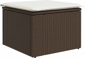 Set pohovek 6 ks Hnědá a bílá polyratan 3354817