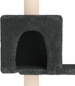 Kočičí strom se škrabacími sloupky sisal Tmavě šedá 177,5 cm 172391