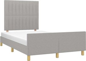 Rám postele bez matrací světle šedá 120x190 cm textil 3270527