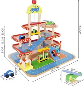 Dřevěné parkoviště – garáž pro děti