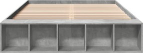 Rám postele betonově šedý 160 x 200 cm kompozitní dřevo 3280555
