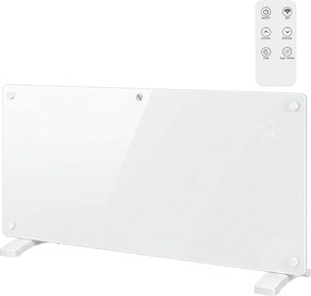 HOMCOM Elektrický topný těleso 2000W nástěnný a stojanový konvektor, kompatibilní s Alexou a Google Home, bílá