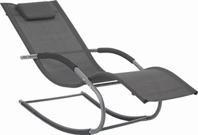 Avenberg Zahradní houpací relaxační lehátko Merida, černá, 147 x 63 x 88 cm