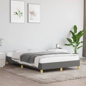 Rám postele bez matrací tmavě šedá 120x190 cm textil 3269613