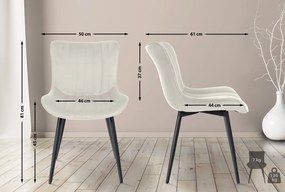 Židle Largo samet – krémová