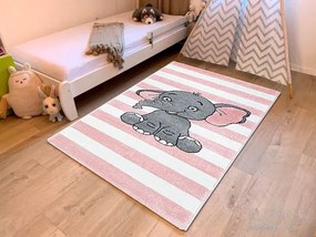 Breno Kusový koberec Kiddo A1087 pink, 80x150 cm, Růžová
