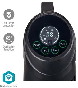 Nedis HTPA21BKW - Venkovní topné těleso SmartLife 600/1200W/230V Wi-Fi Tuya IP24